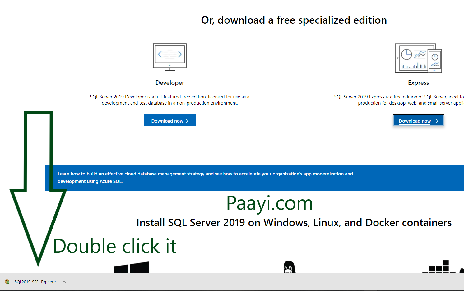 Step 4. When you select the express edition, you will be provided with ...
