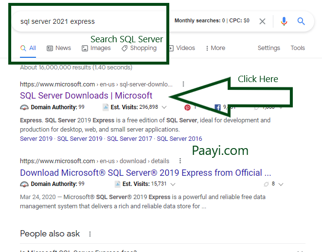 Step 2. Select the Express edition and click on the download button.
