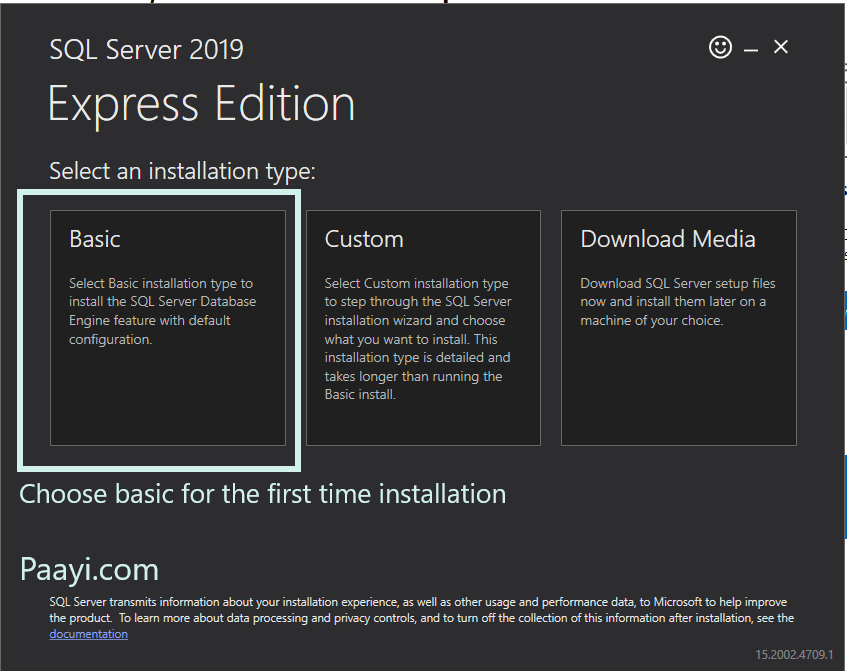 Step 4. When you select the express edition, you will be provided with three options, namely ...